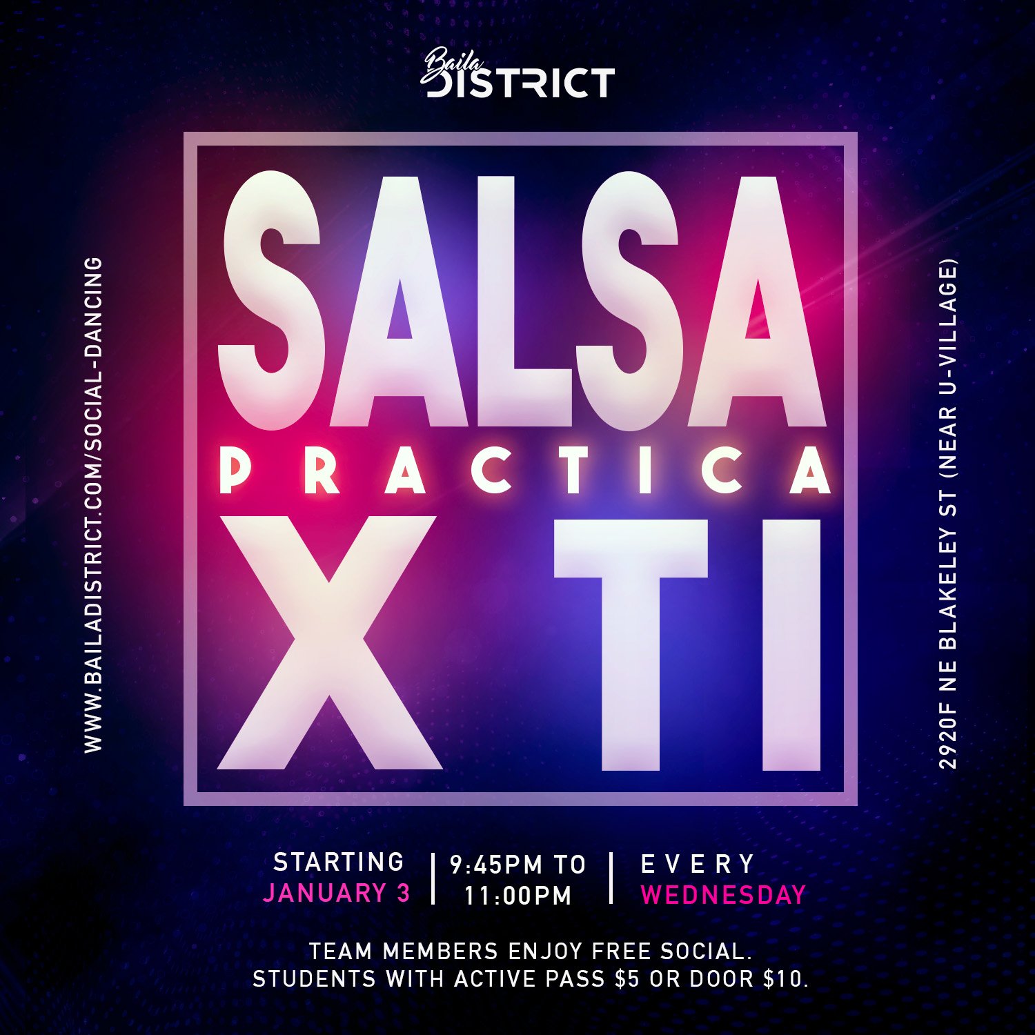 Monthly Salsa Bachata Social Dancing — Baila District