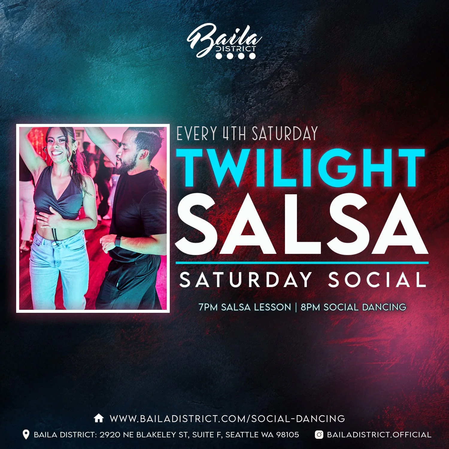 Monthly Salsa Bachata Social Dancing — Baila District
