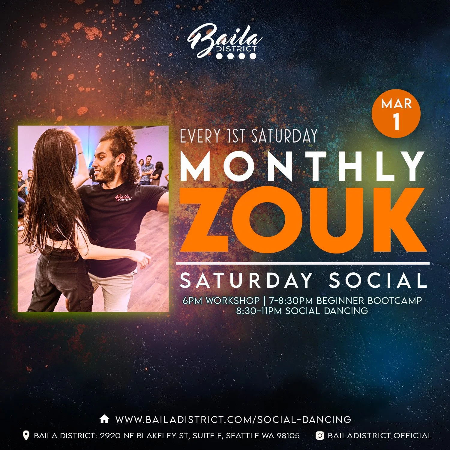 Monthly Salsa Bachata Social Dancing — Baila District