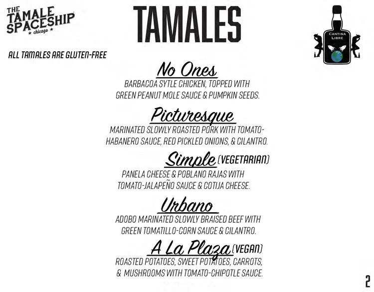 Full Catering Menu — The Tamale Spaceship
