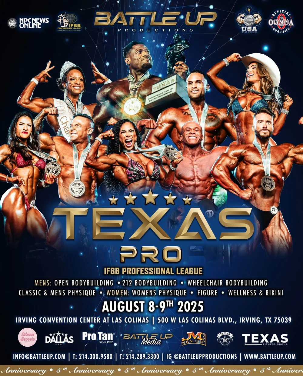 2025 IFBB PRO LEAGUE TEXAS PRO, BATTLE UP MEDIA, TEXAS BODYBUILDING ...