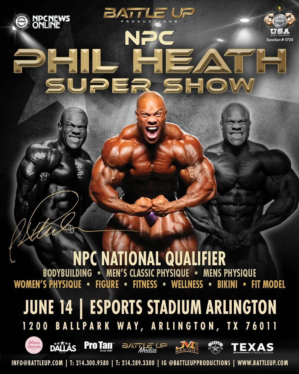 NPC PHIL HEATH SUPER SHOW — BATTLE UP MEDIA