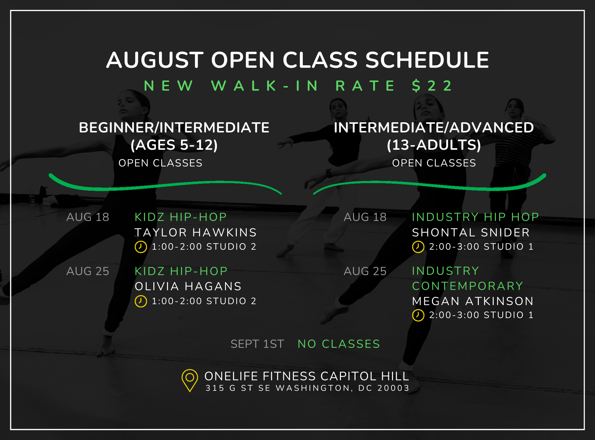 Open Dance Classes in the DC Metropolitan Area — Capitol Movement