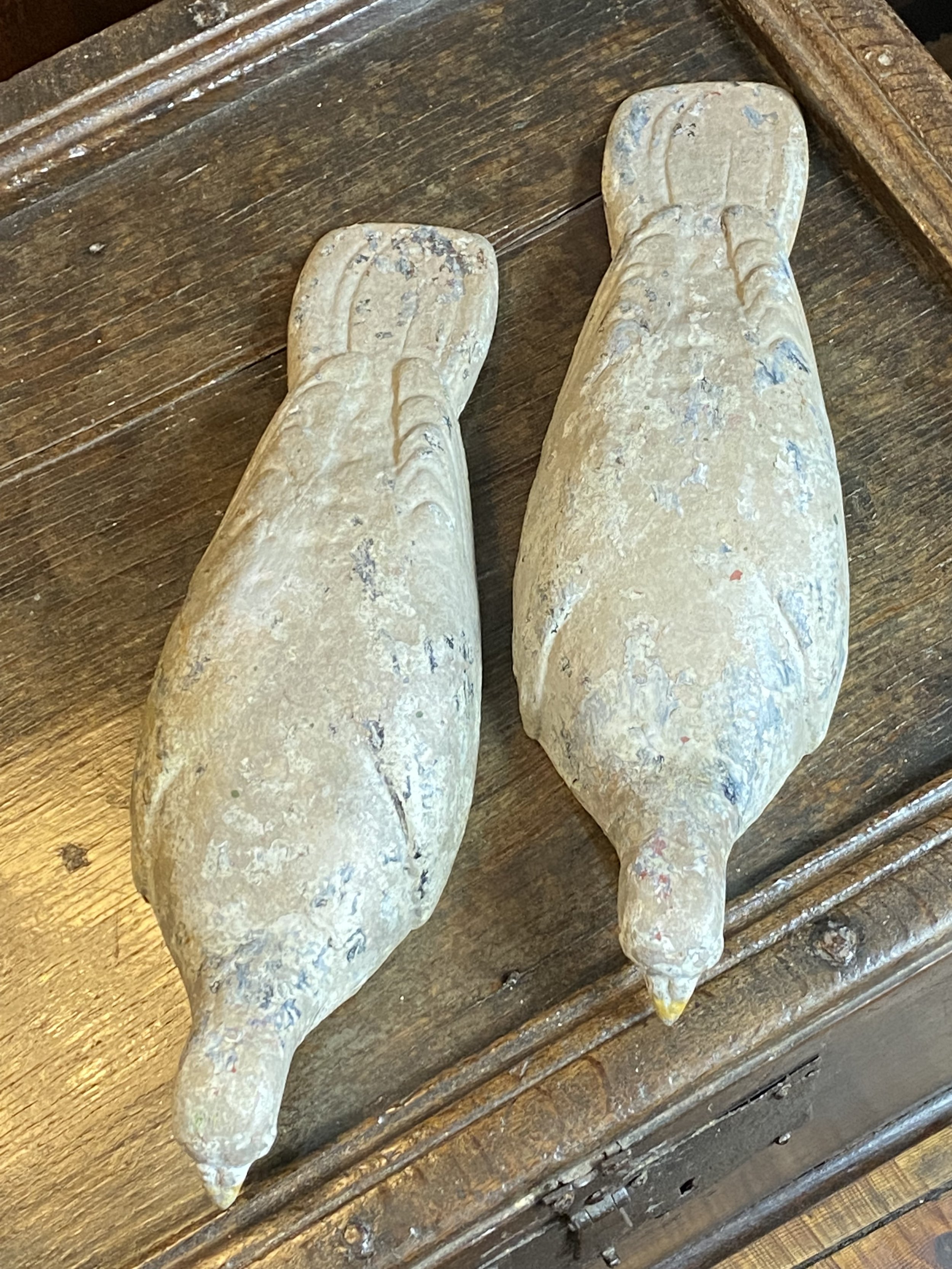 Pair Of Aluminium Pigeons — Samplers, Treen & Everything In-Between