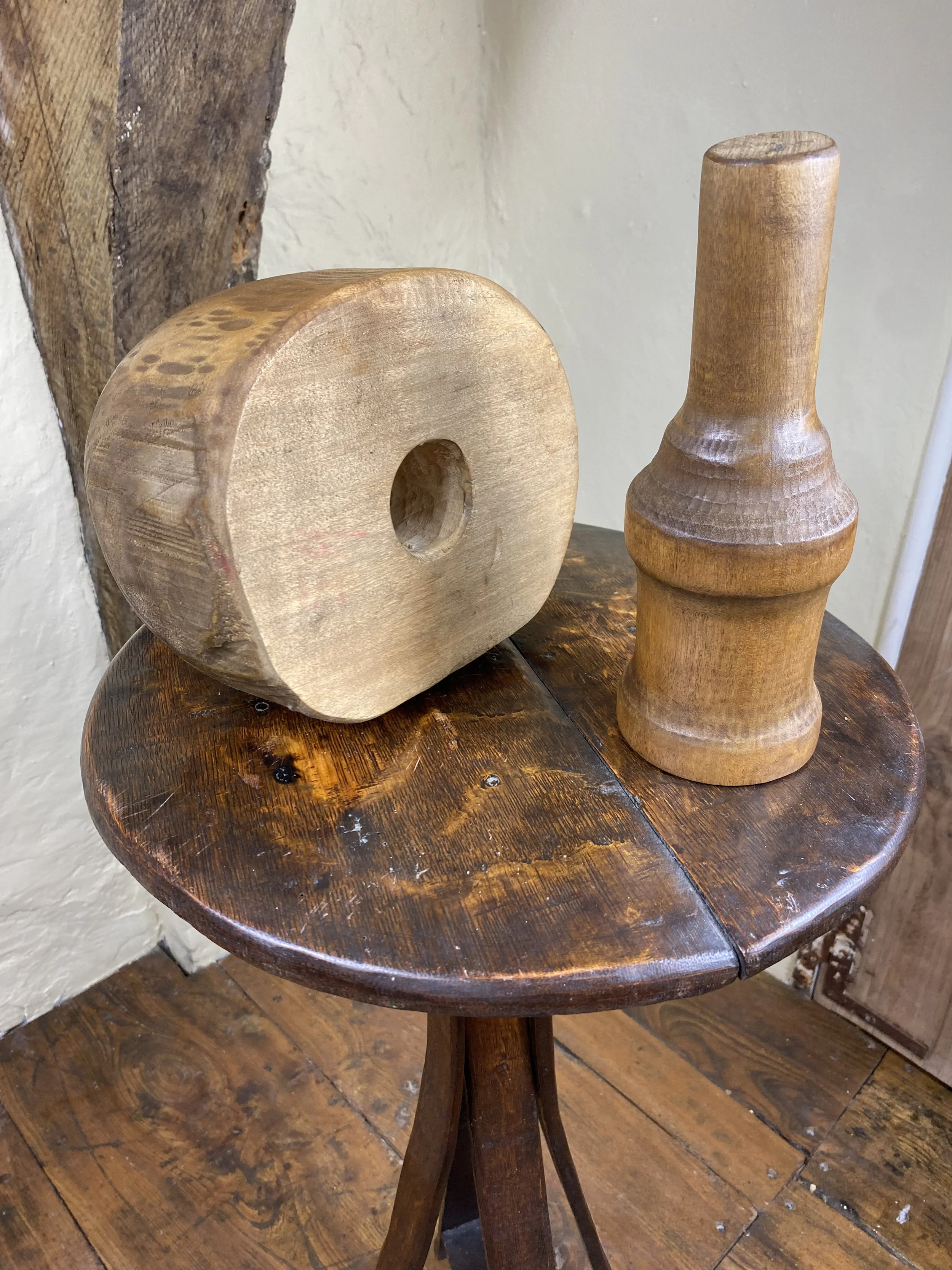 Antique or Vintage Milliners Hat Block & Stand — Samplers, Treen ...