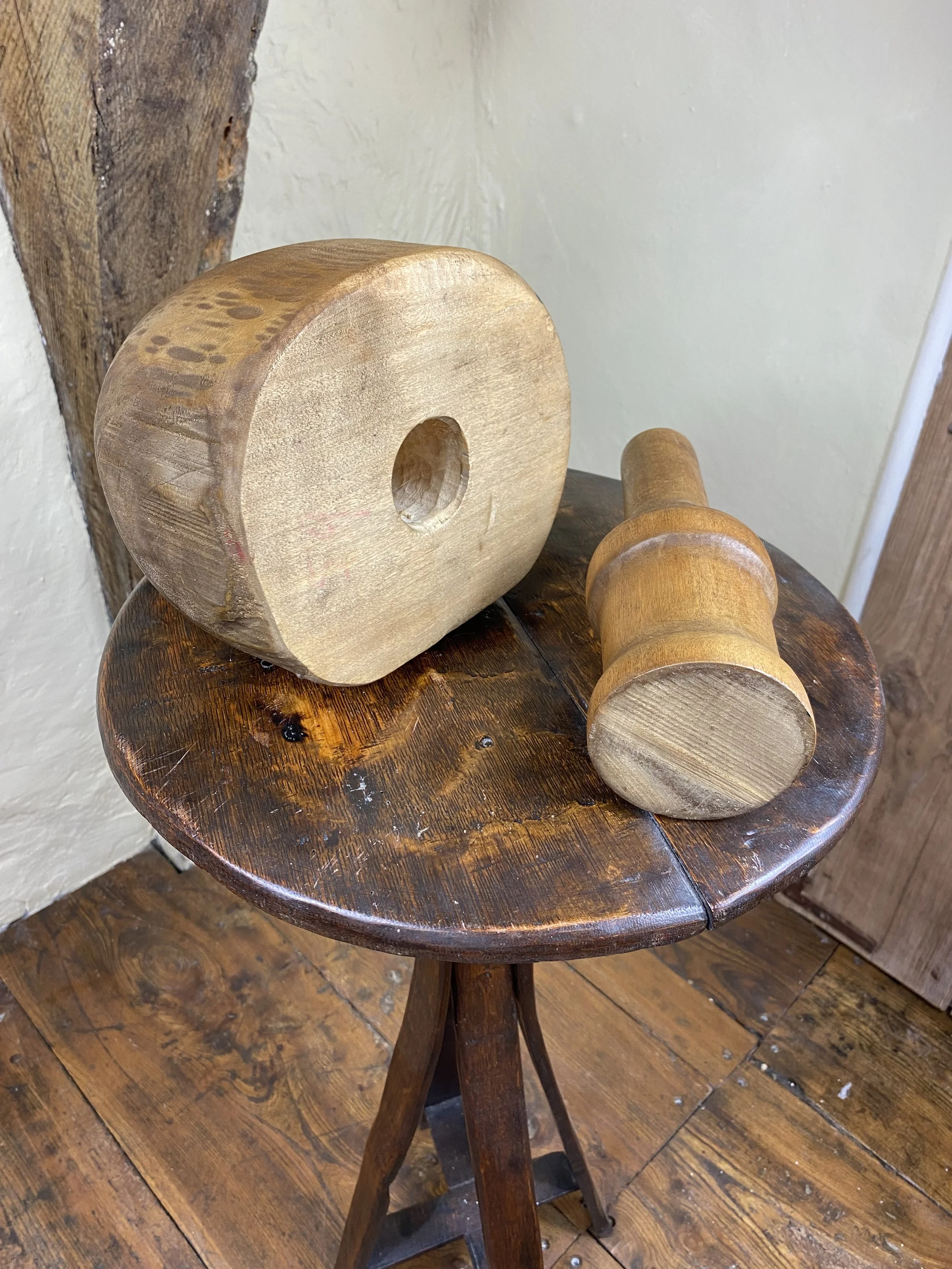 Antique or Vintage Milliners Hat Block & Stand — Samplers, Treen ...