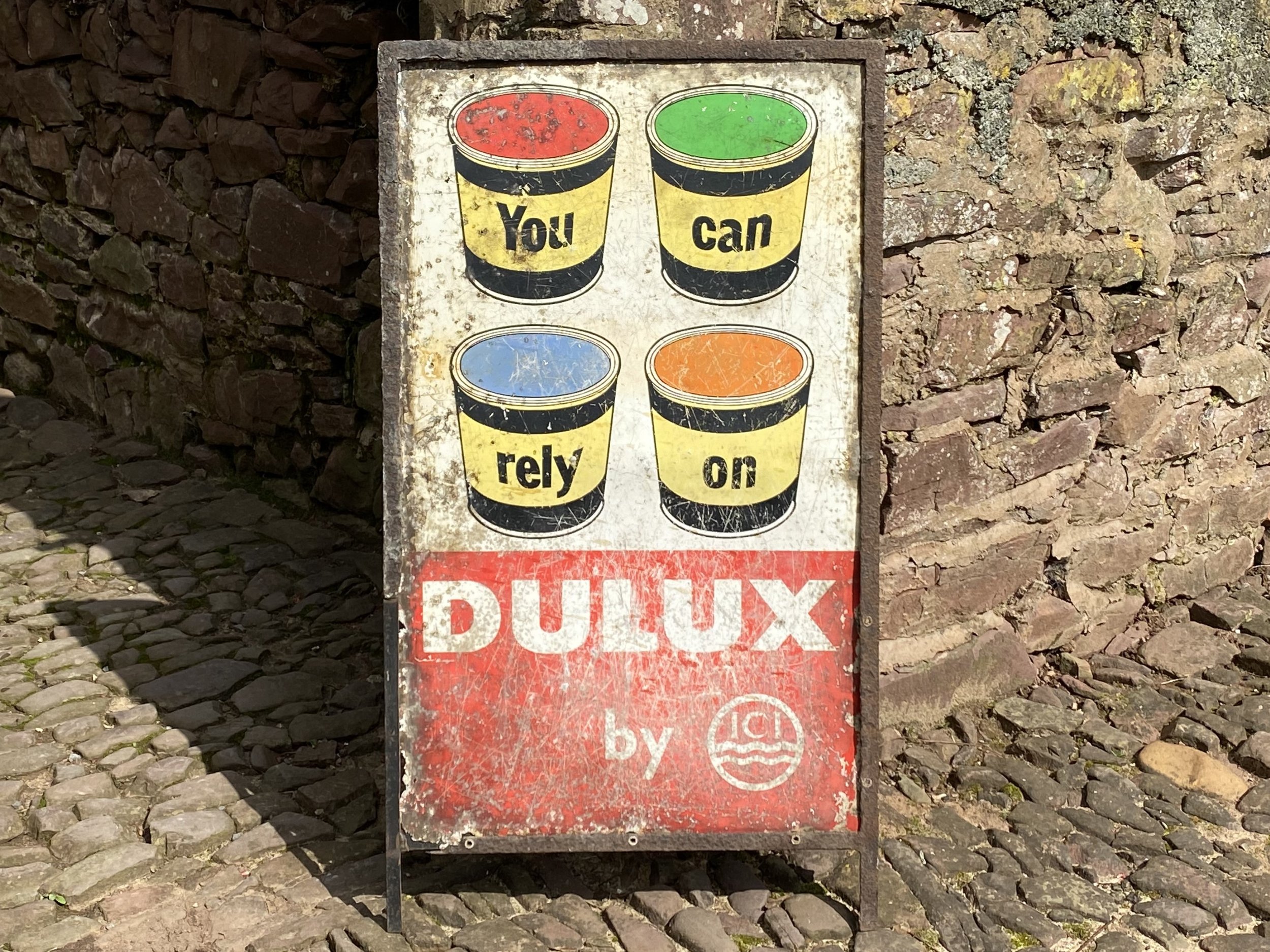 Genuine Circa 1960s or 1970s Painted Free Standing Metal Dulux Sign ...