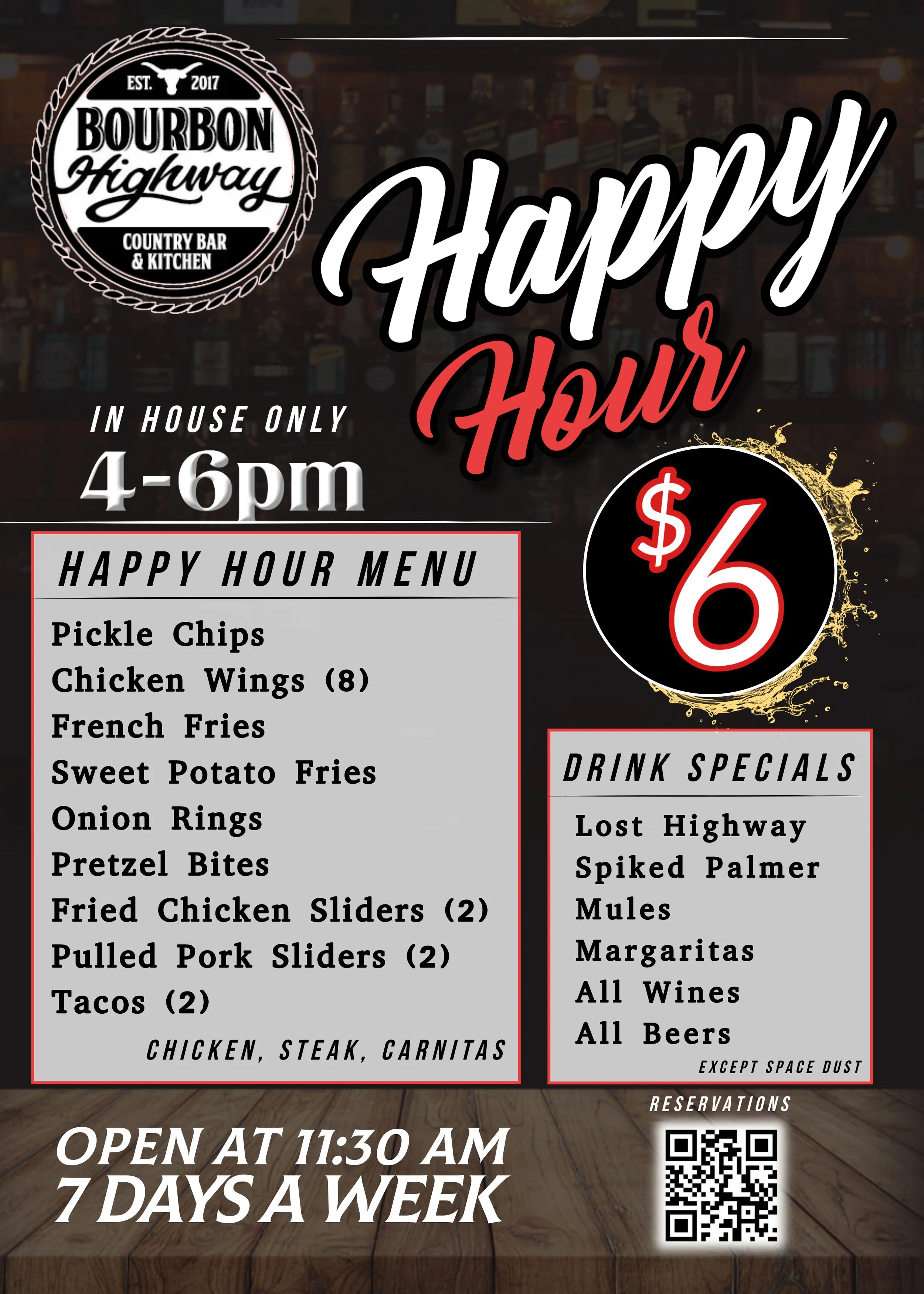 Menu | Discover Our Menu Today! — Bourbon Highway