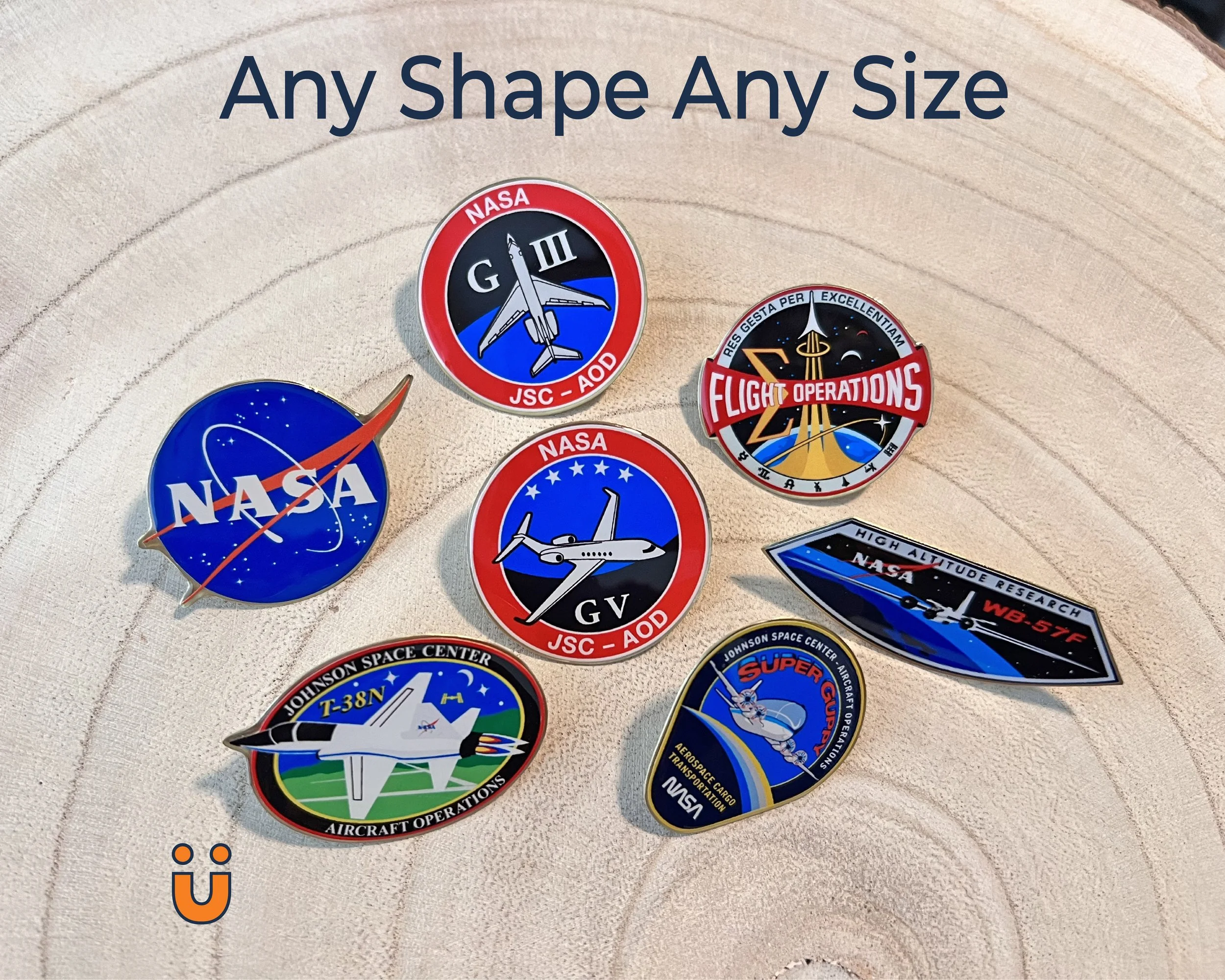 Custom Designed Metal Die Cut Photodome Lapel Pins — HuemorMe Gifts