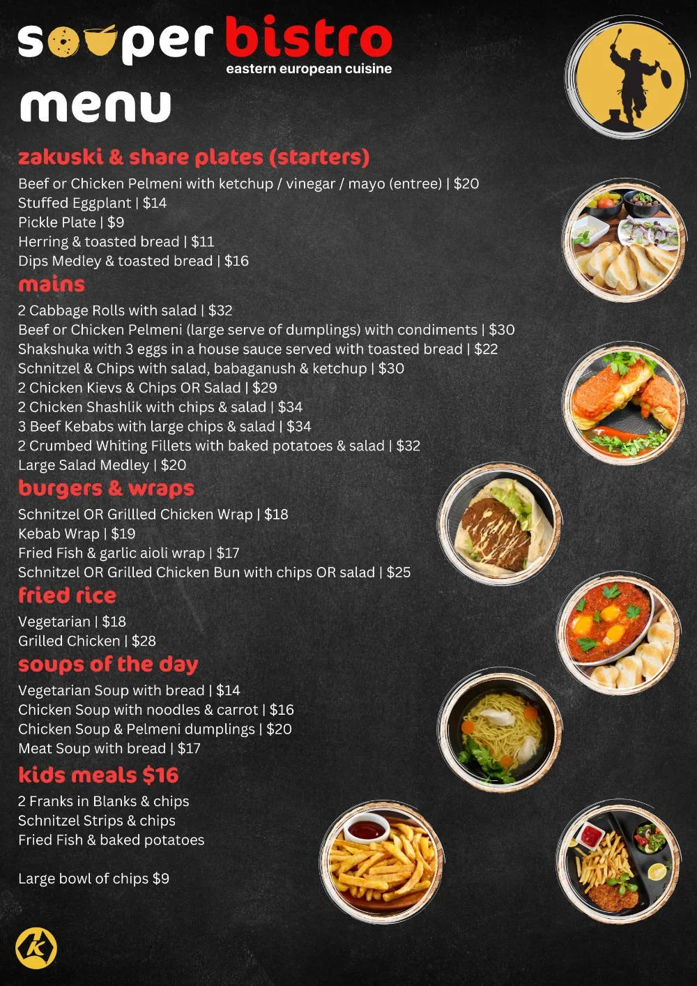Souper Bistro Menus | Souper Kitchen & Bistro