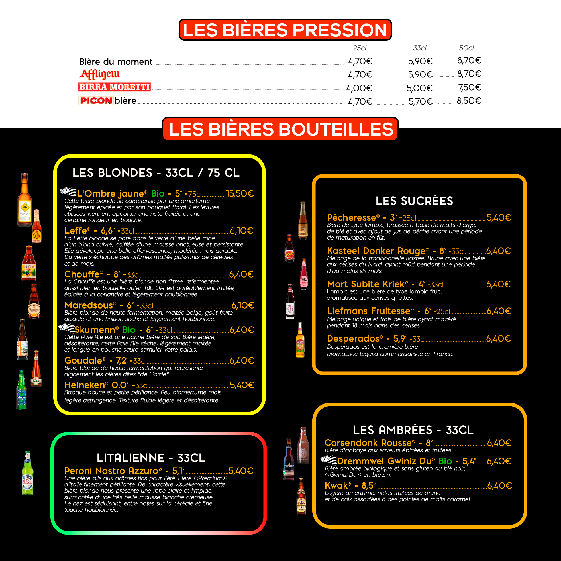 Menu — Au comptoir Vénitien