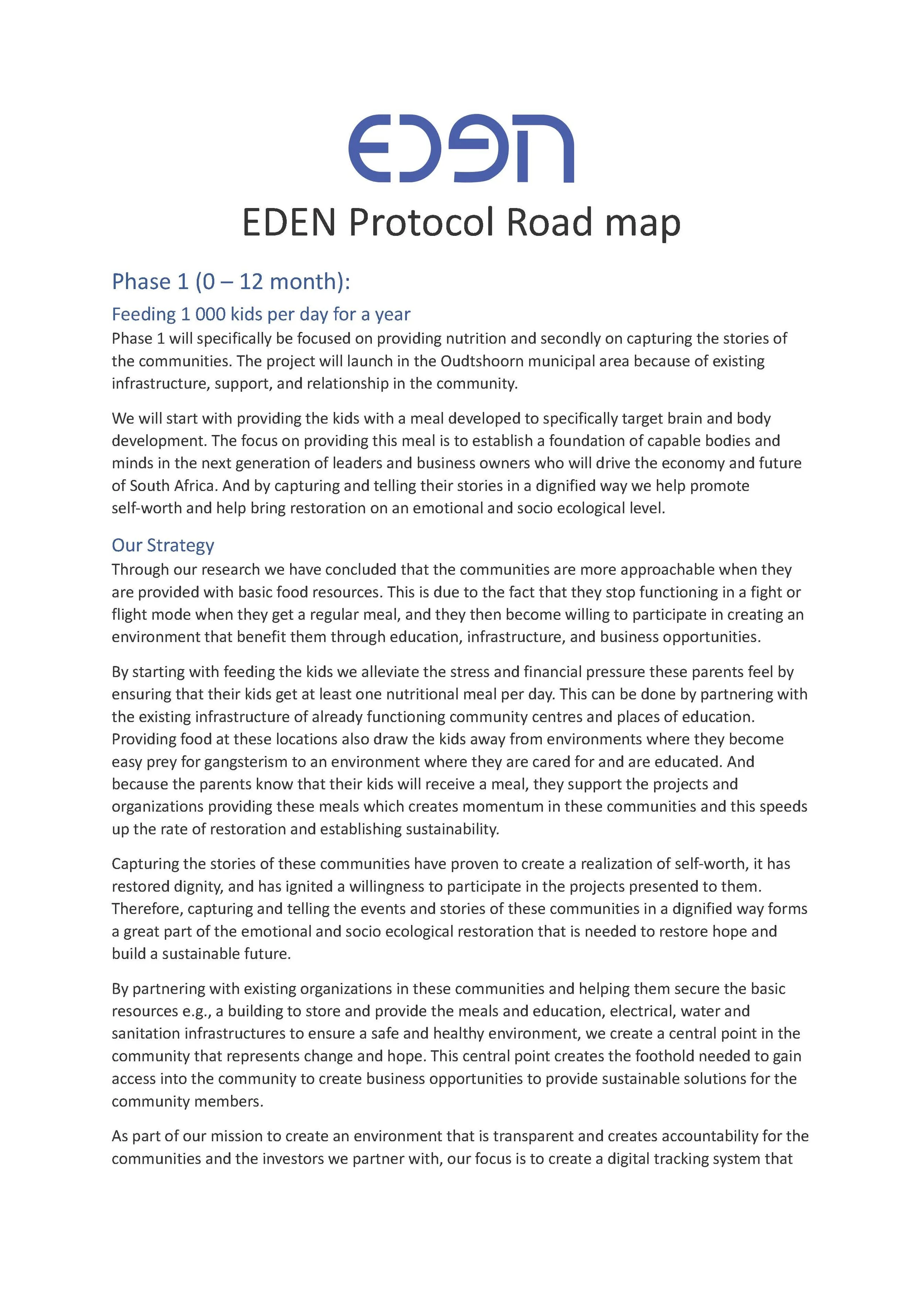 Business Plan Details — EDEN Protocol