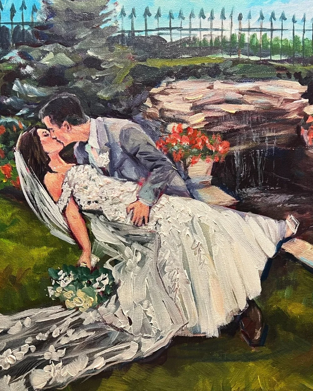 Coley Rose Fine Art- Live Wedding Painter in Southern Illinois- Carbondale