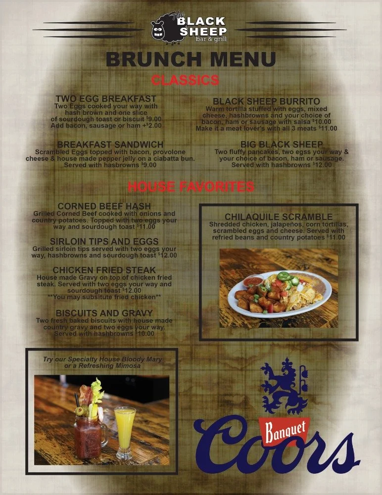 Food & Drinks — The Black Sheep Bar & Grill