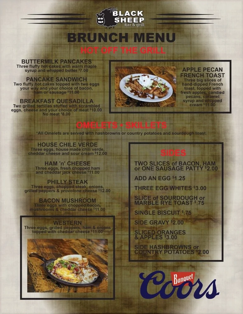 Food & Drinks — The Black Sheep Bar & Grill