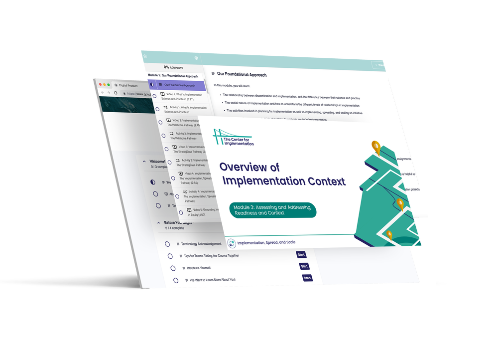 Implementation, Spread, and Scale — The Center for Implementation