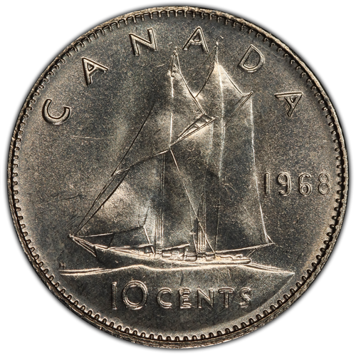 1968 RCM Dime 10 Cents Canadian — Canadian Coins