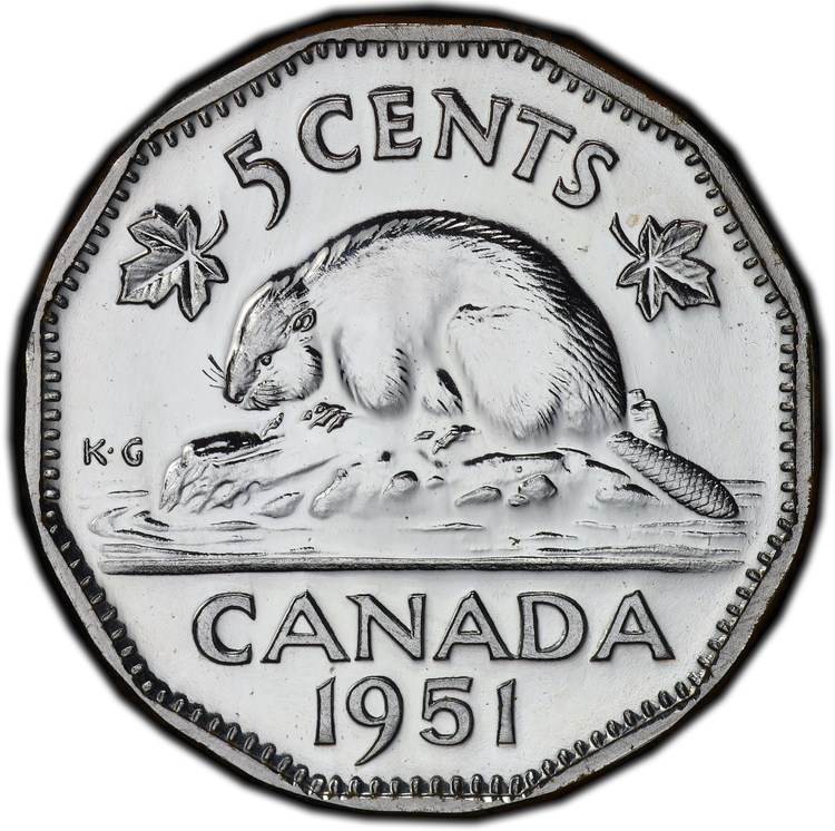 1951 High Relief Canadian Nickel — Canadian Coins