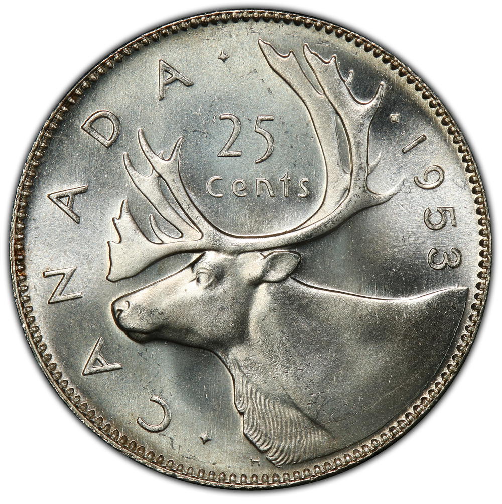 1953 Canadian Quarter 25 Cents — Canadian Coins