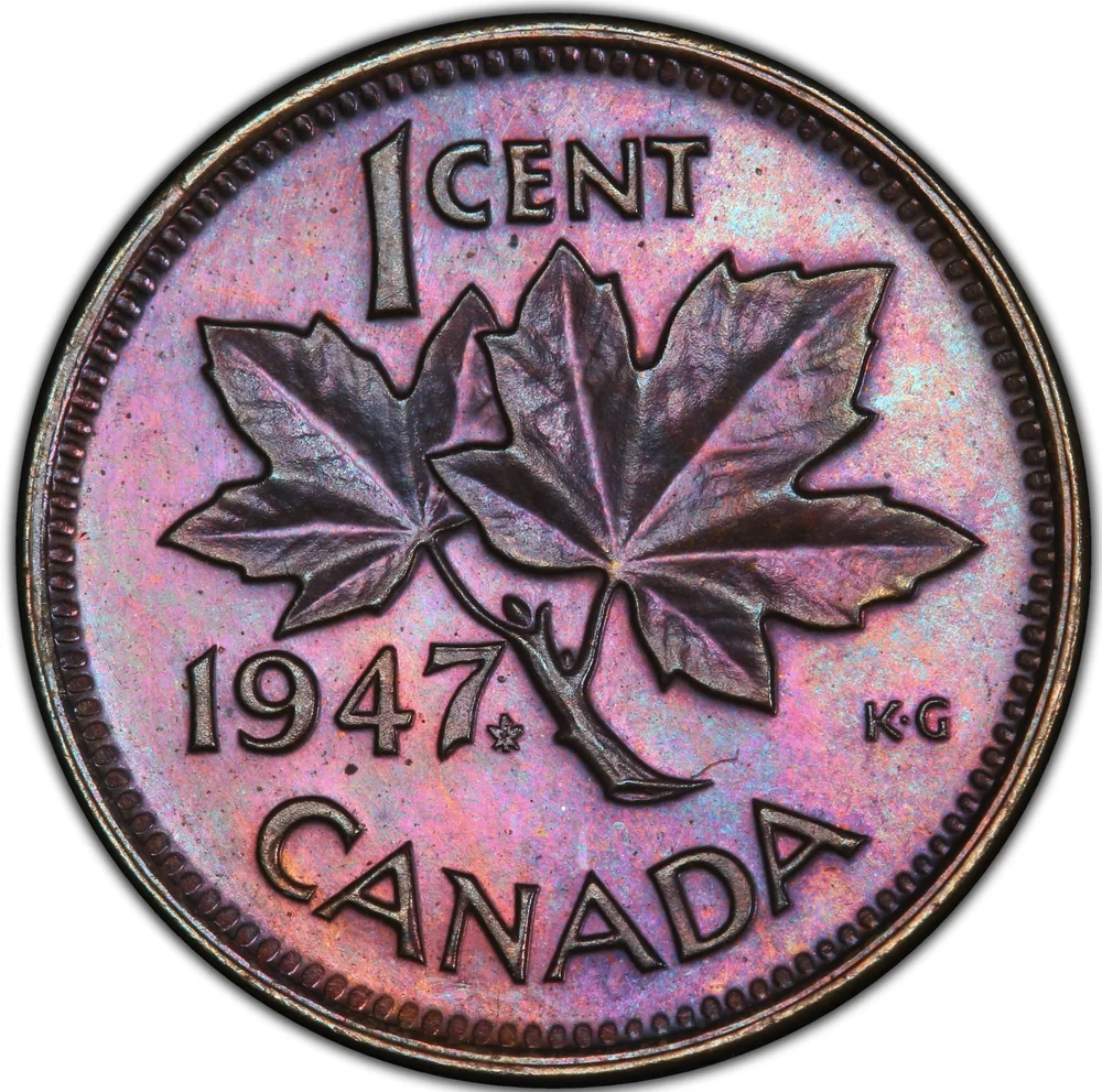 1947 Blunt 7 Canadian Cent Penny — Canadian Coins