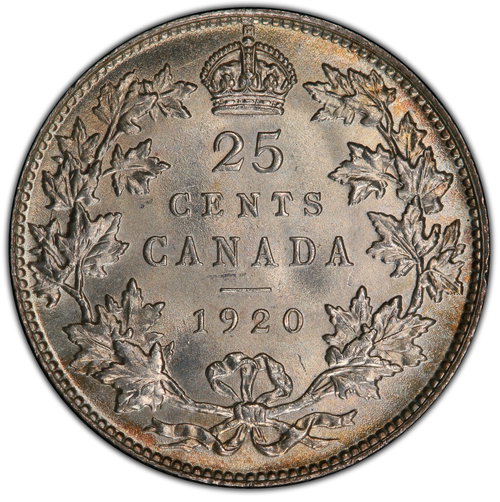 1920 Canadian Quarter 25 Cents — Canadian Coins