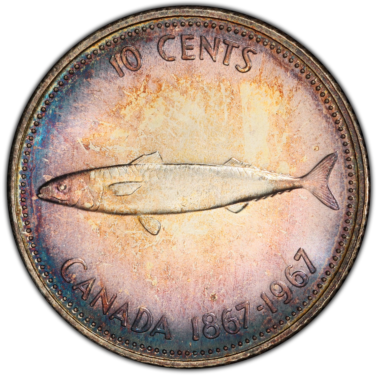 1967 80% Silver Dime 10 Cents Canadian — Canadian Coins