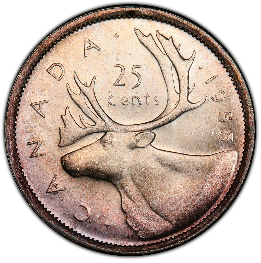 1955 Canadian Quarter 25 Cents — Canadian Coins