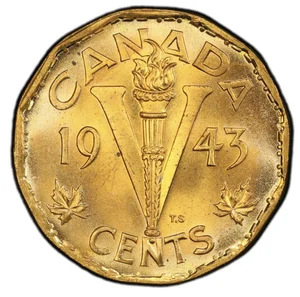 1943 Tombac Canadian Nickel — Canadian Coins