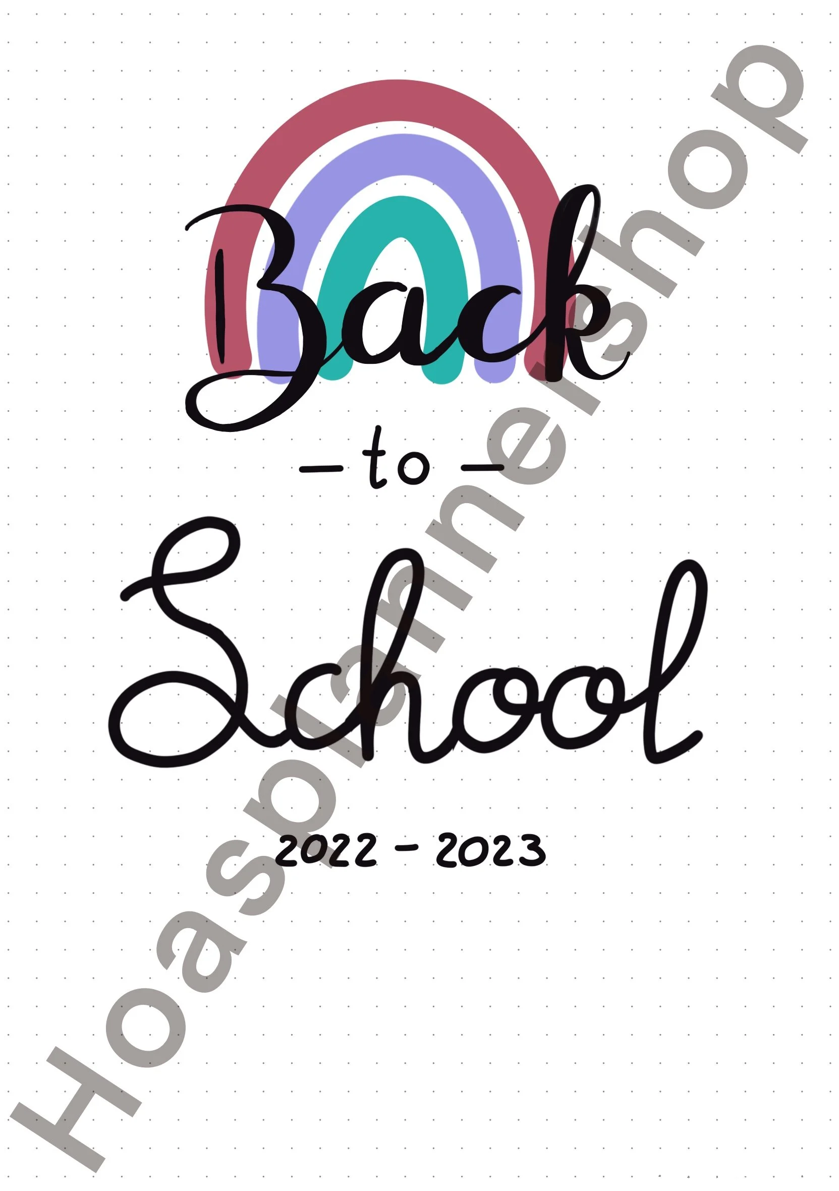 Minimalist digital printable planner 2023 pastel rainbow colored full ...