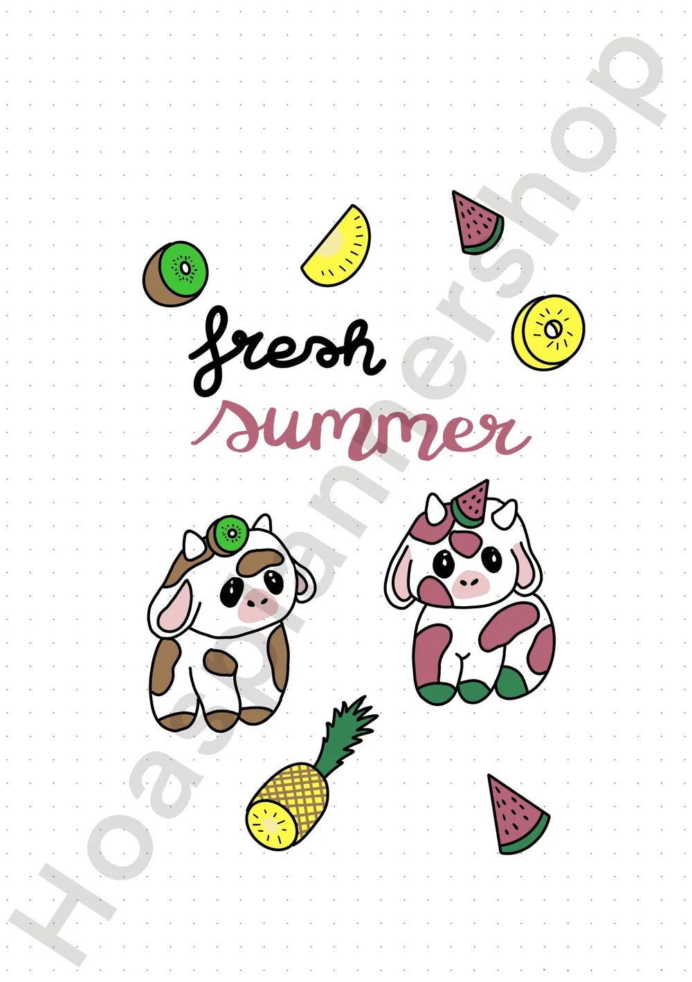 Digital monthly undated planner template with a cute frog theme with ...