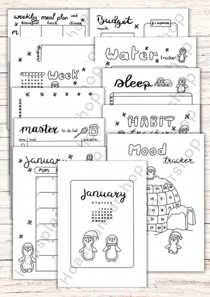 Digital monthly planner template frog themed left blank to color with ...
