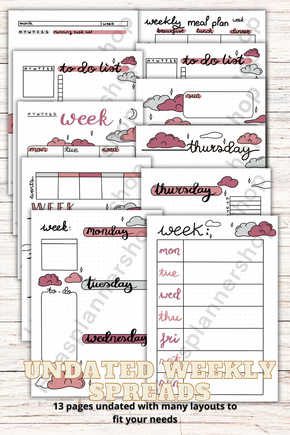 Digital monthly planner template frog themed left blank to color with ...