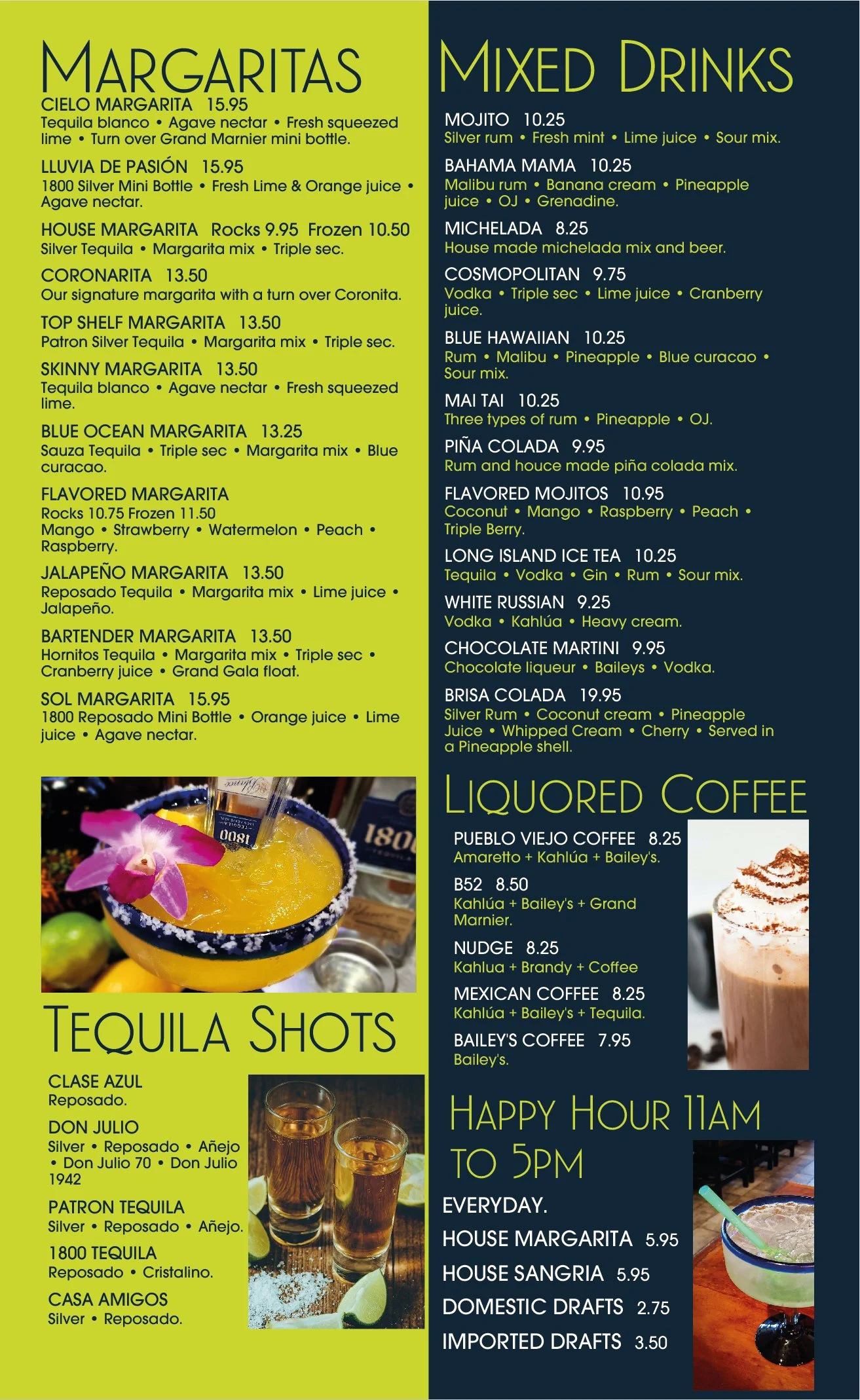 Menu — Pueblo Viejo