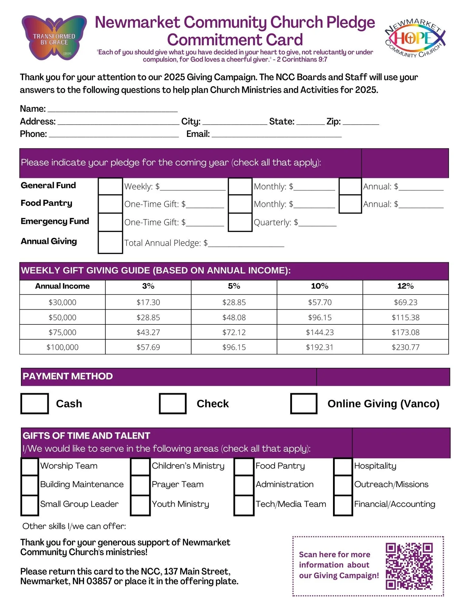 Giving Campaign — NCC