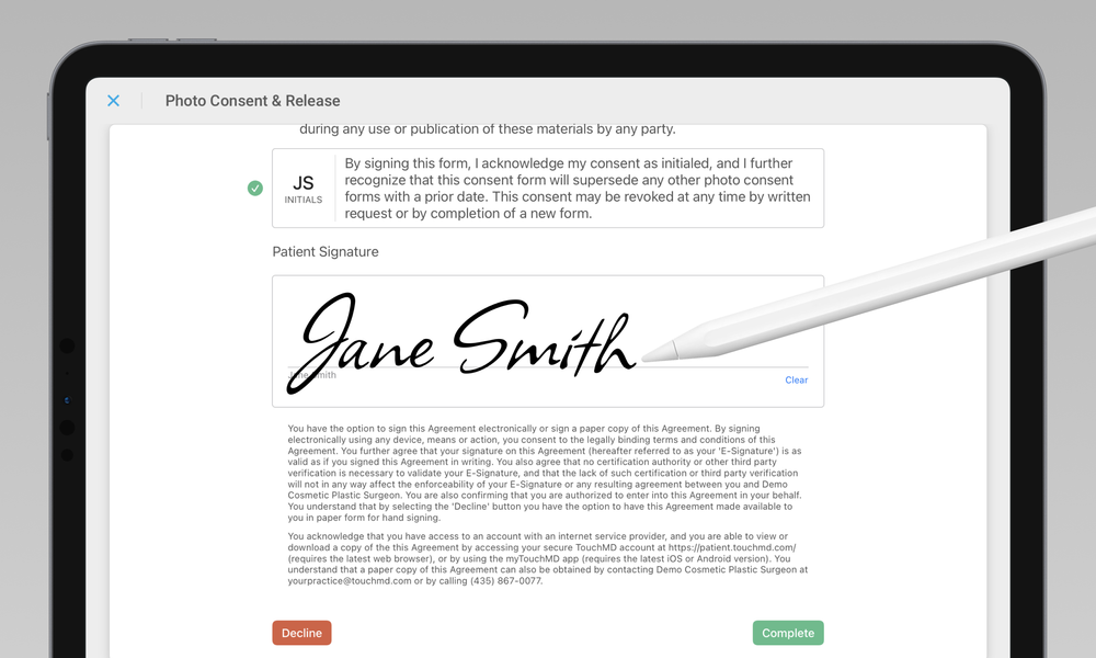 Digital & iPad Consent Forms for Plastic Surgery, Medical Spa ...