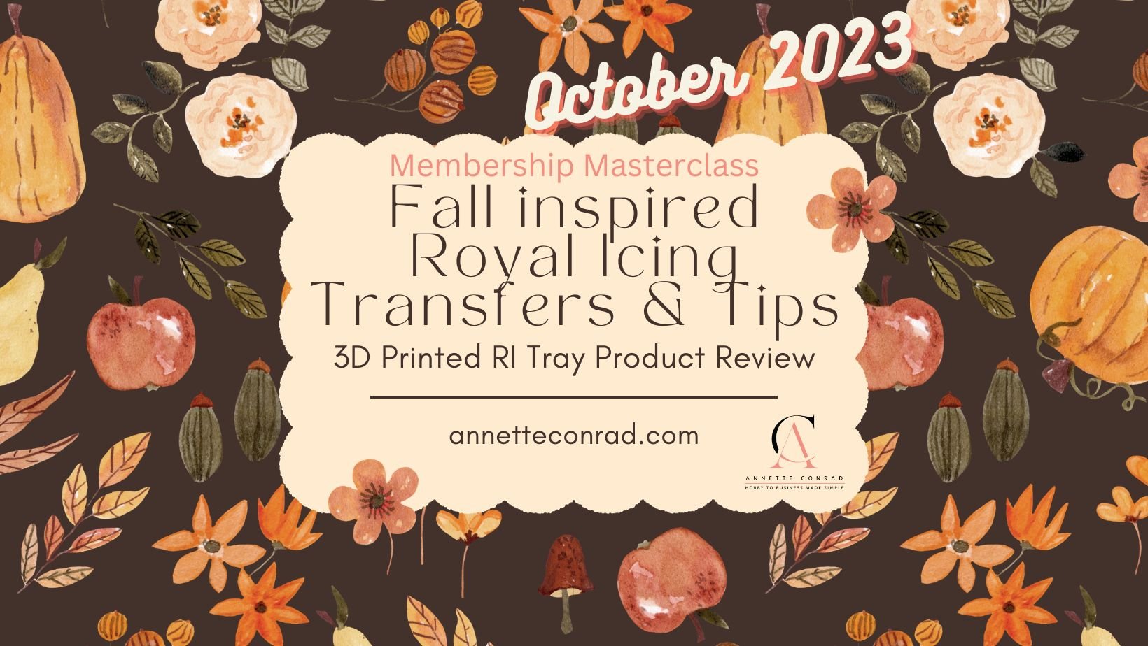 Fall Inspired Royal Icing Transfers Template — Hobby to Business Made ...