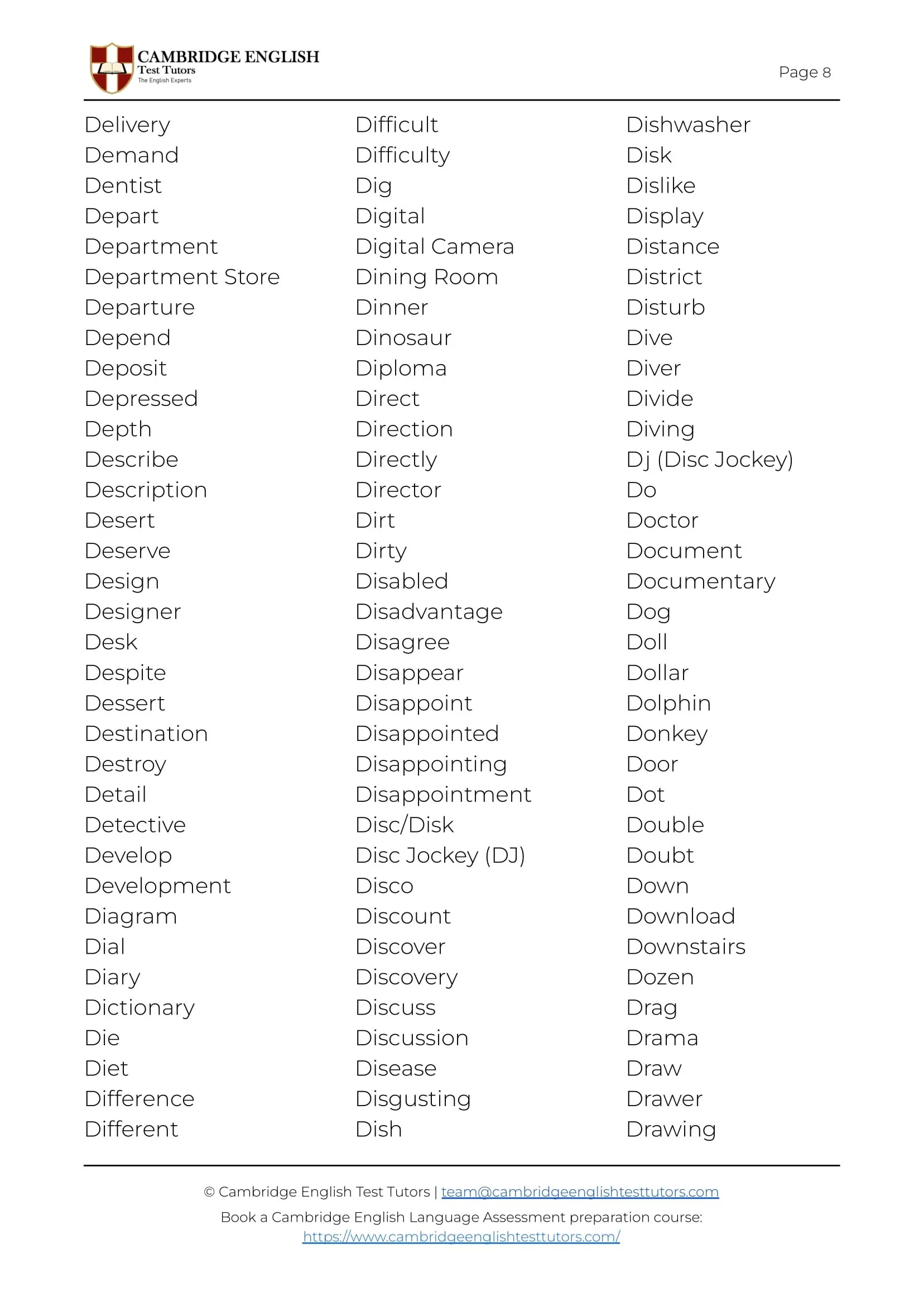 Cambridge English Language Assessment B1 Vocabulary List 2022 cambridge-english-language-assessment-b1-vocabulary-list-2022