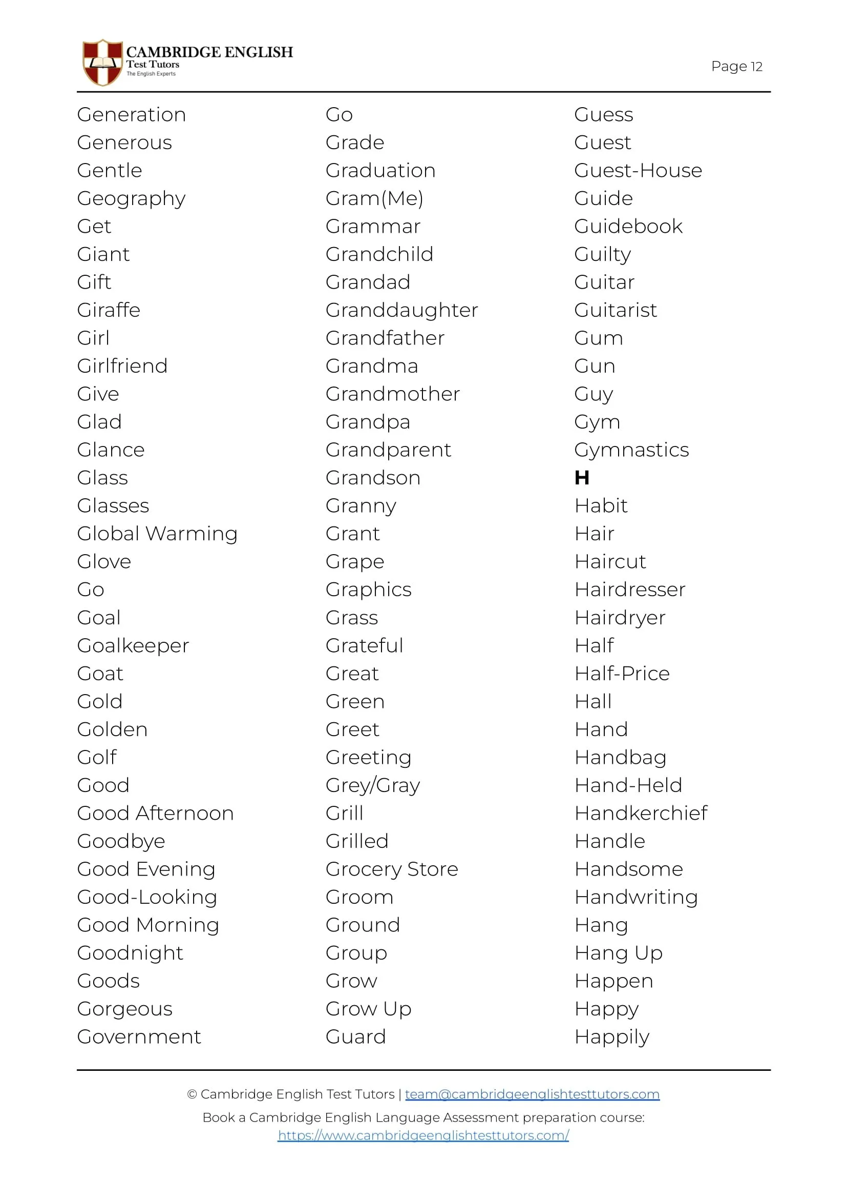 Cambridge English Language Assessment B1 Vocabulary List 2022 cambridge-english-language-assessment-b1-vocabulary-list-2022