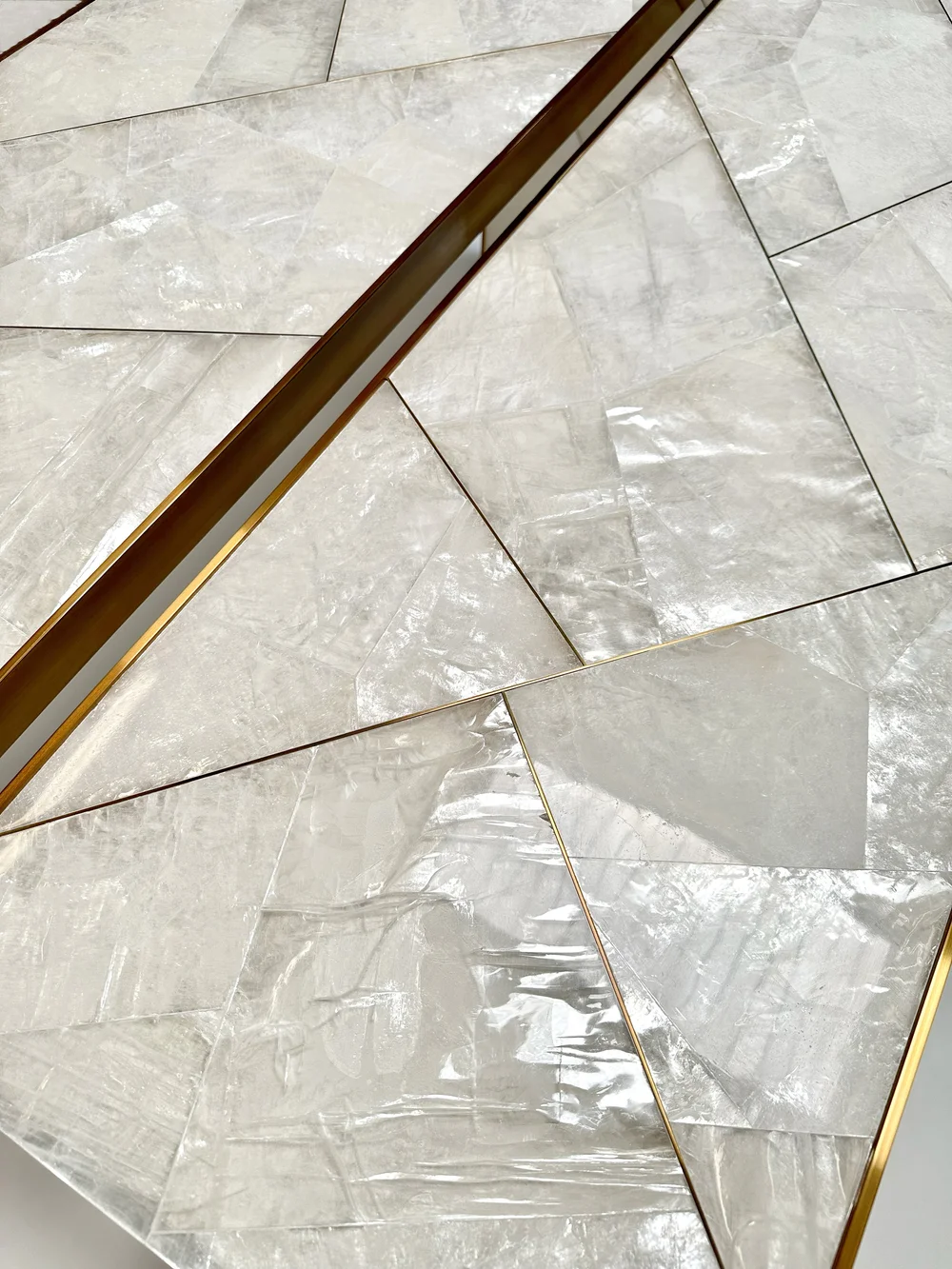 Sonnet Console in Selenite and Bronze — Newell Design Studio