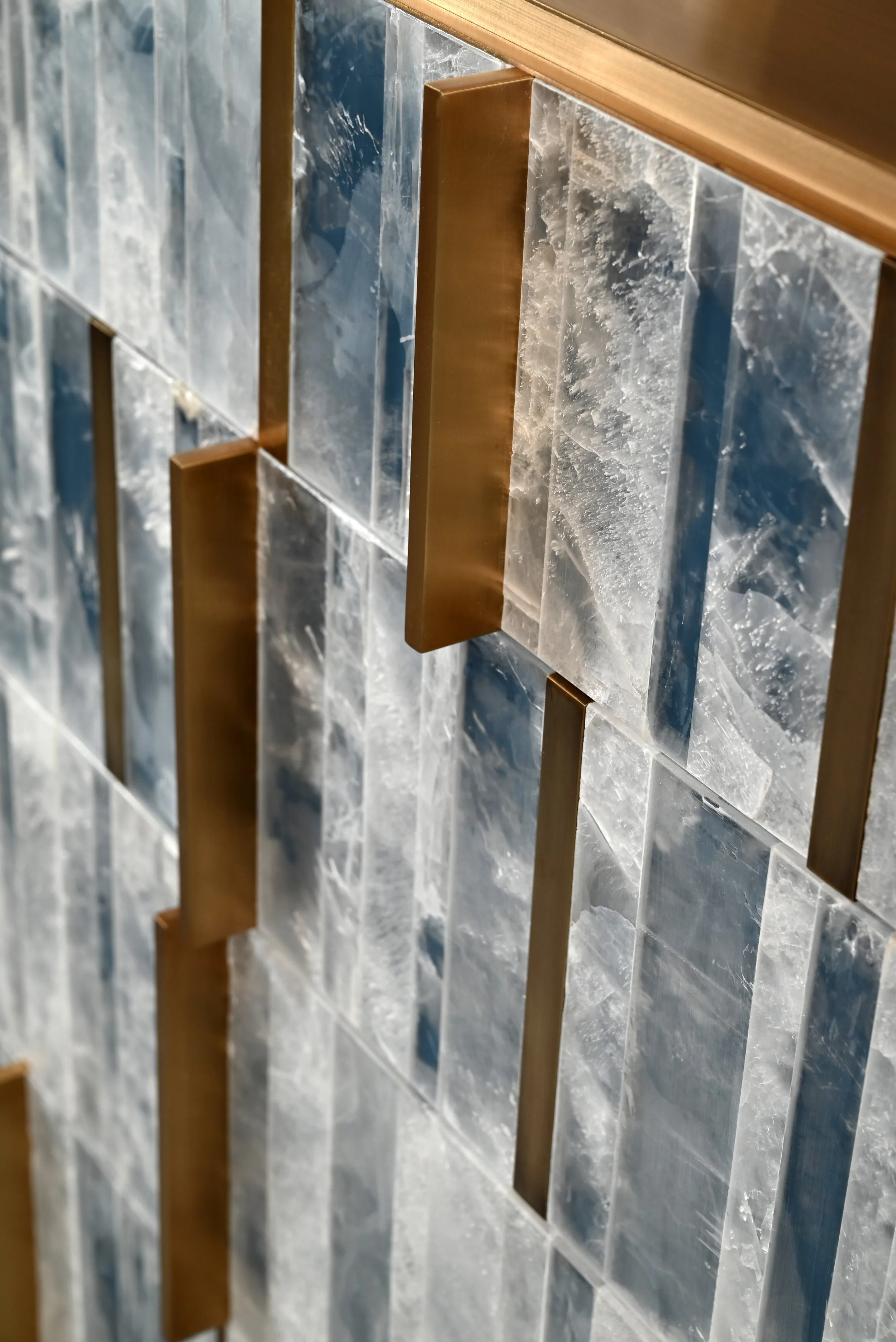 Sonnet Console in Selenite and Bronze — Newell Design Studio