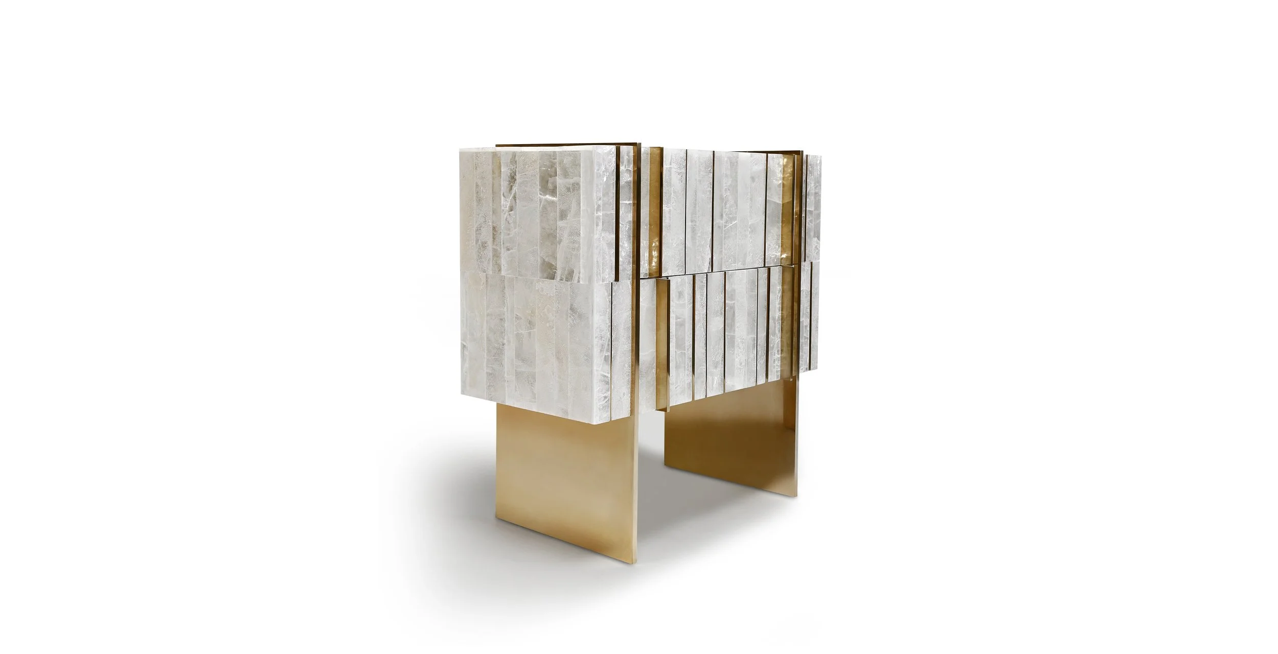 Sonnet Sideboard in Selenite and Bronze — Newell Design Studio