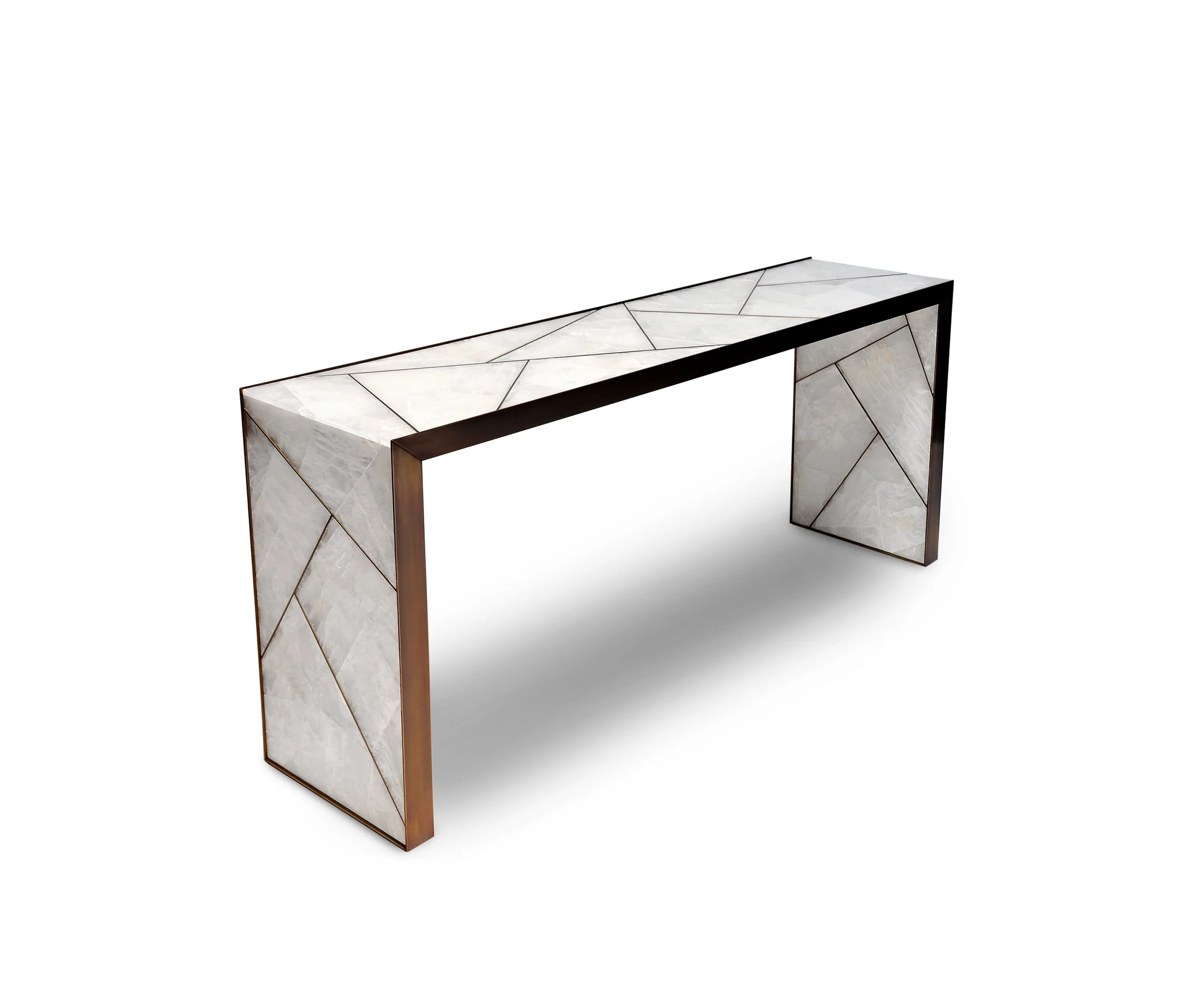Mosaic Sideboard in Selenite and Bronze — Newell Design Studio