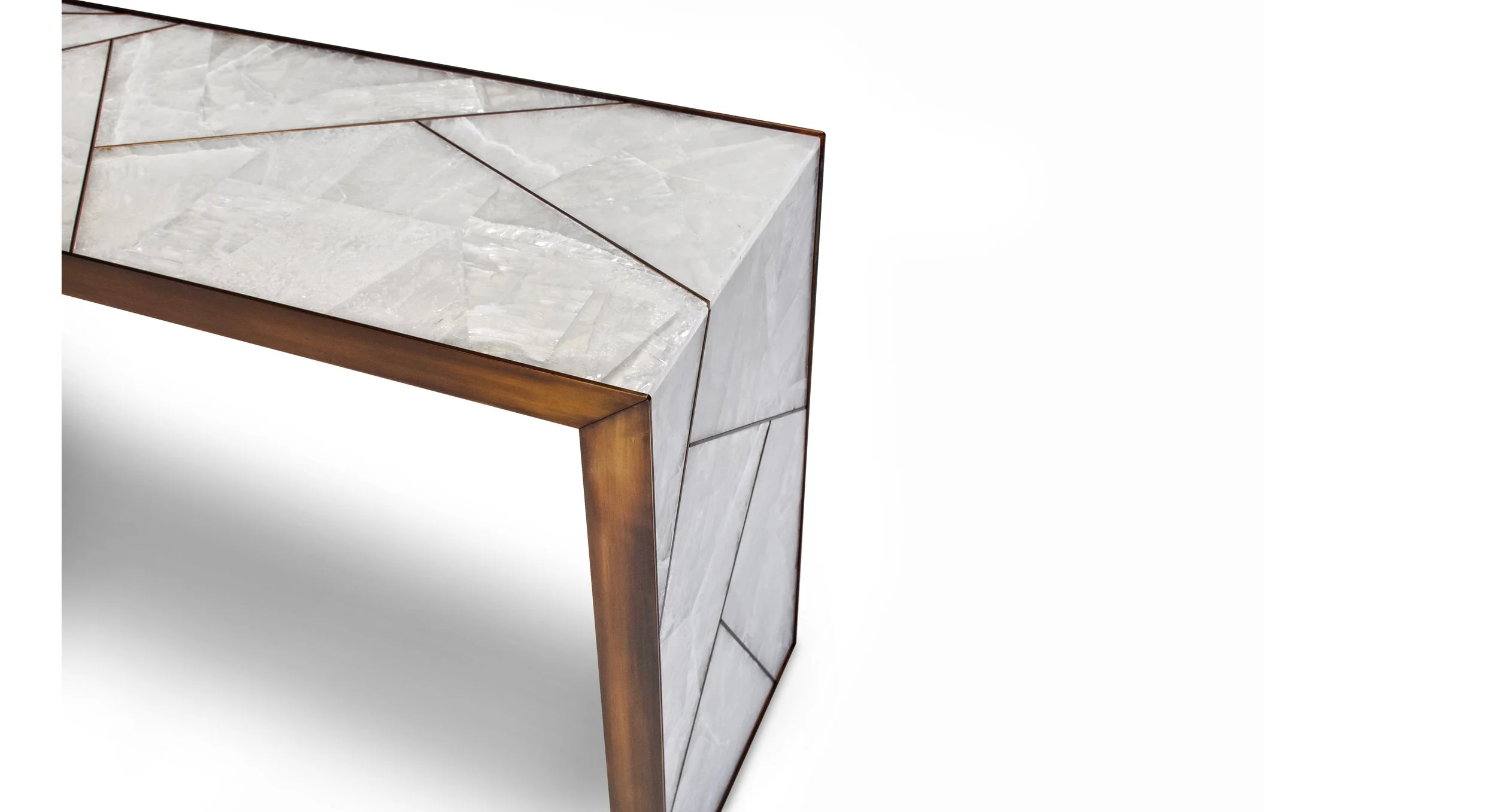 Mosaic Sideboard in Selenite and Bronze — Newell Design Studio