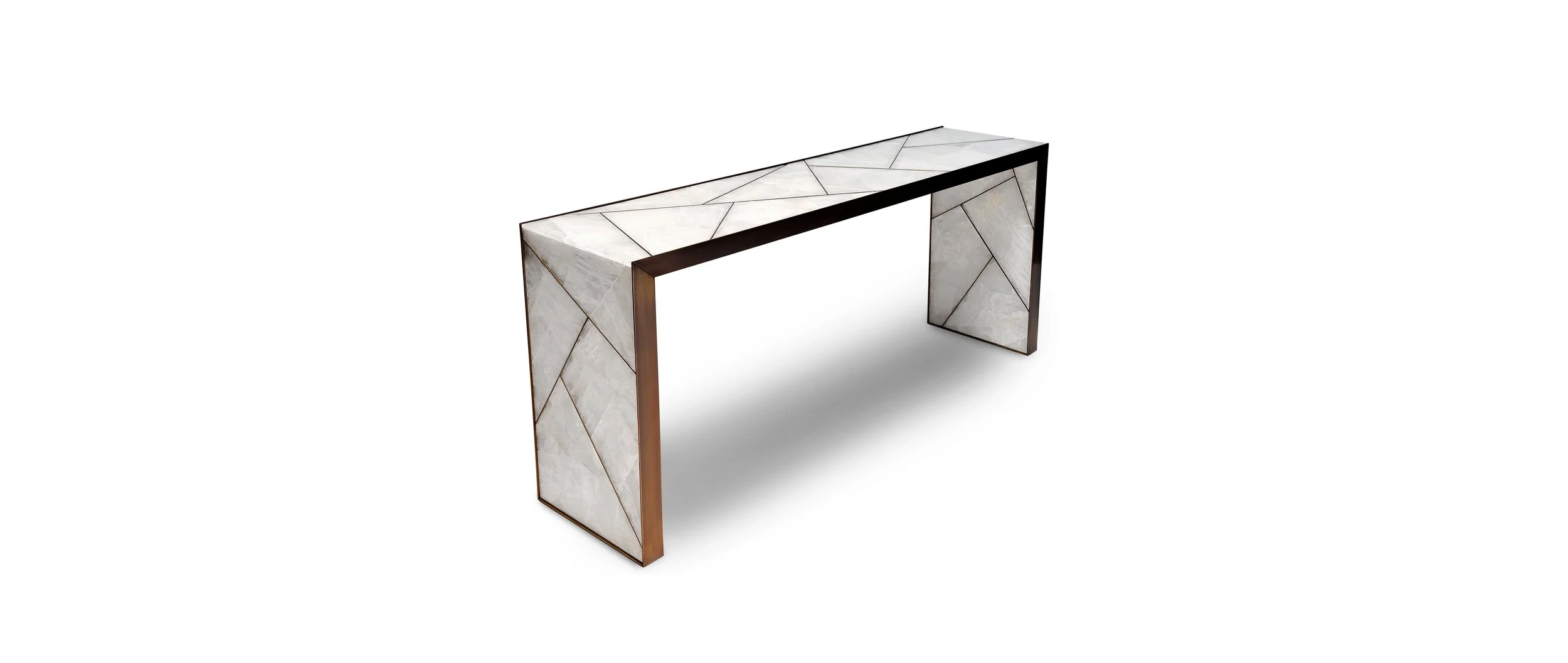 Mosaic Sideboard in Selenite and Bronze — Newell Design Studio