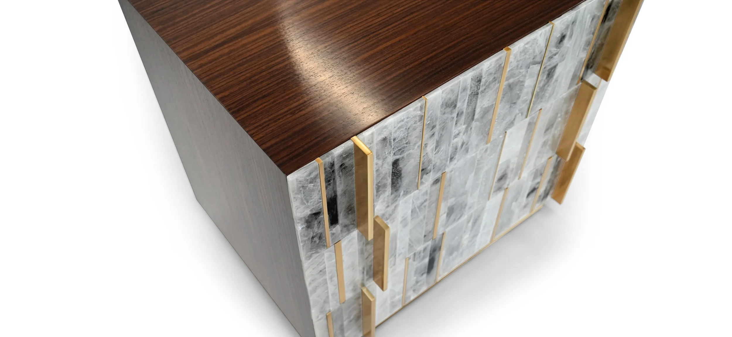 Sonnet Sideboard in Selenite and Bronze — Newell Design Studio