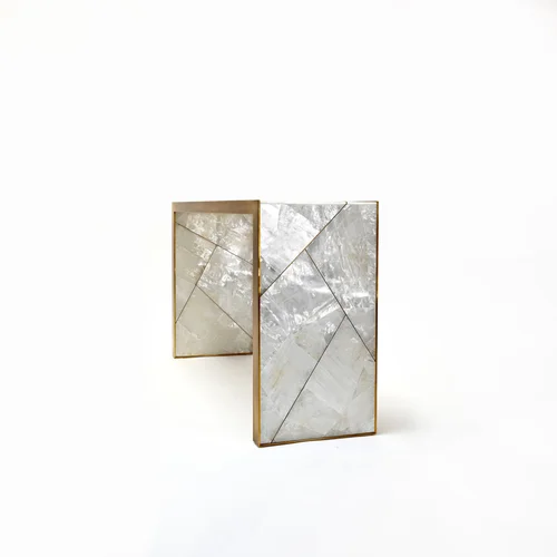 Sonnet Console in Selenite and Bronze — Newell Design Studio