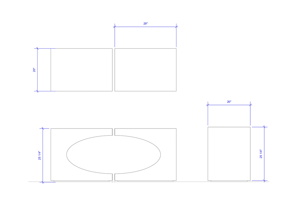 Ellipse Cocktail Table — Newell Design Studio