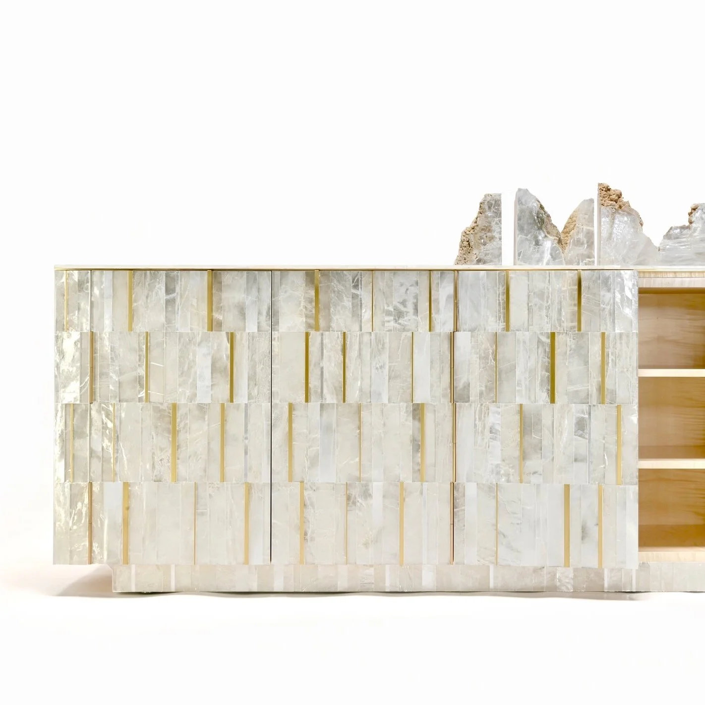 Sonnet Sideboard in Selenite and Bronze — Newell Design Studio