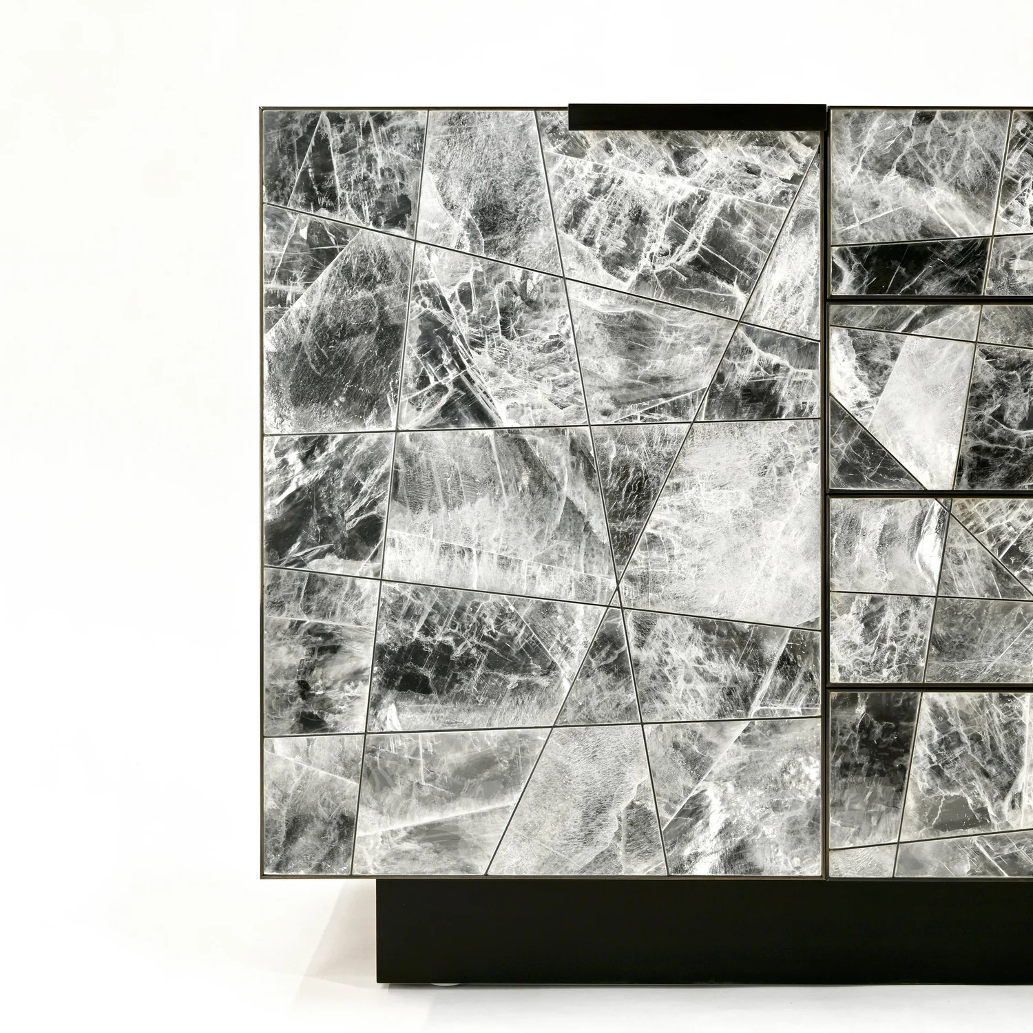 Sonnet Console in Selenite and Bronze — Newell Design Studio