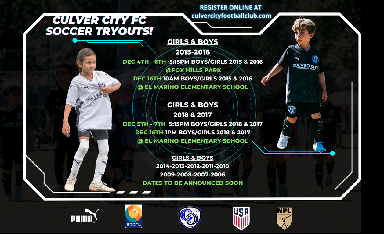 CCFC Tryouts — Culver City FC